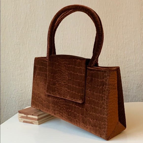 Samantha Root | Bags | Samantha Root Copper Velvet Purse | Poshmark